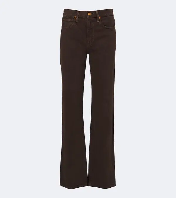 SLVRLAKE Phoenix Straight Leg Jeans - Brown