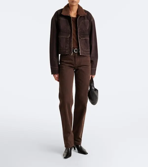SLVRLAKE Phoenix Straight Leg Jeans - Brown