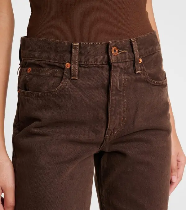 SLVRLAKE Phoenix Straight Leg Jeans - Brown