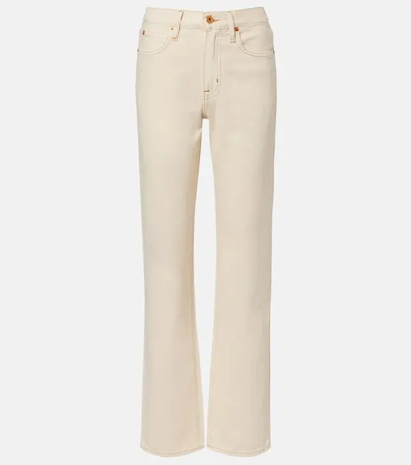 SLVRLAKE Phoenix Straight Jeans In Bluestone Ridge - White