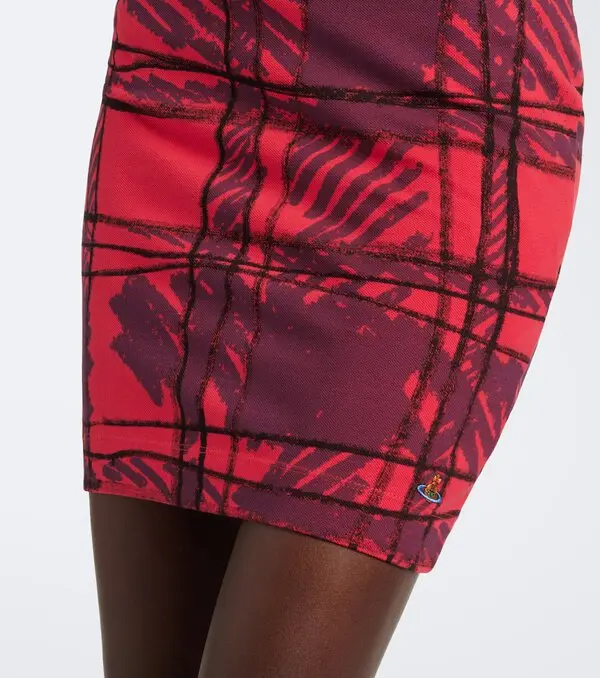VIVIENNE WESTWOOD Draped Printed Mini Dress