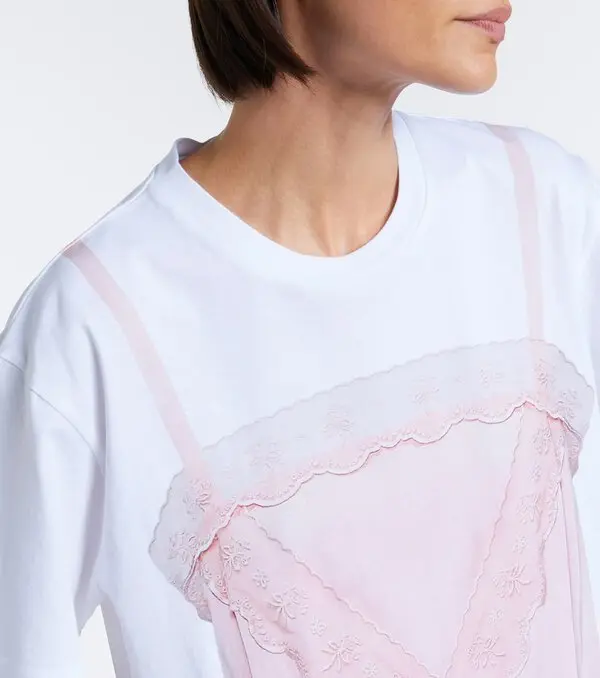 Simone Rocha Trompe L’œil Cotton Jersey T-shirt