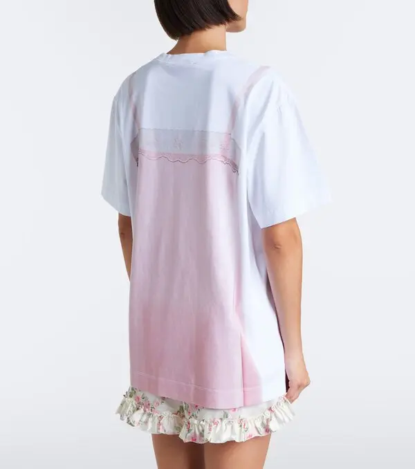 Simone Rocha Trompe L’œil Cotton Jersey T-shirt