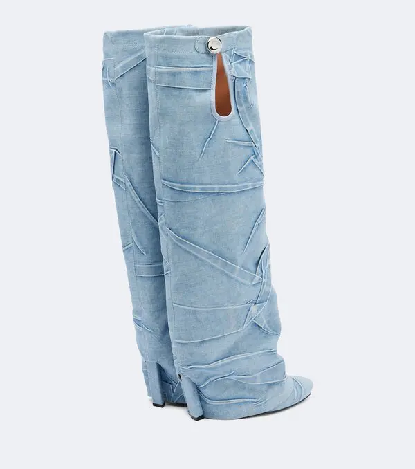 Attico Knee-high Denim Boots