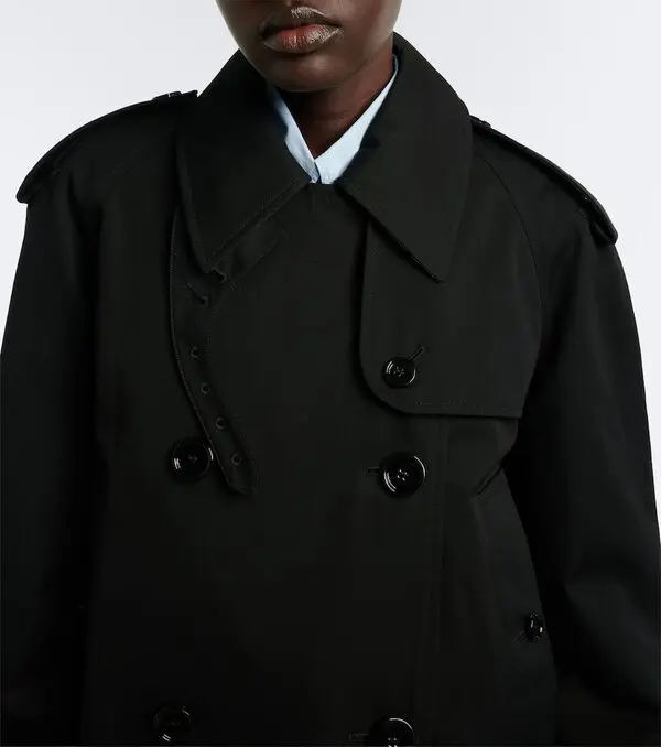 Burberry Double-breasted Cotton Gabardine Jacket
