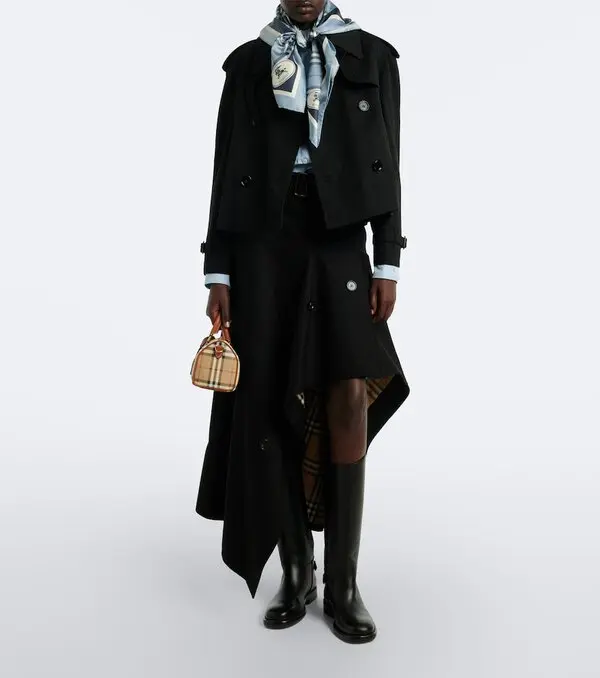 Burberry Double-breasted Cotton Gabardine Jacket