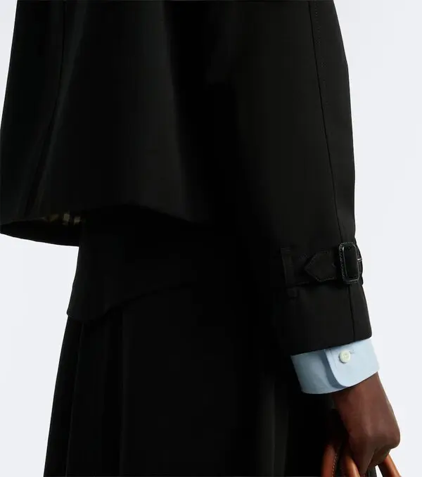 Burberry Double-breasted Cotton Gabardine Jacket