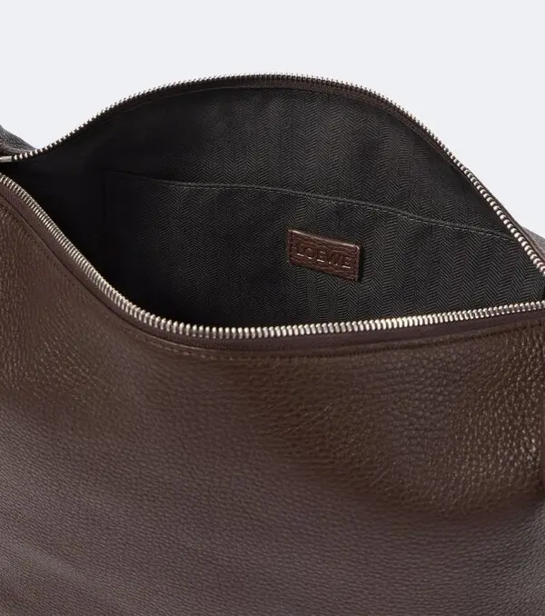 Loewe Loop Medium Leather Shoulder Bag - Brown