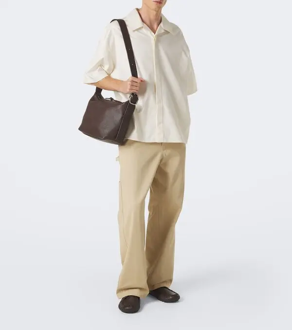 Loewe Loop Medium Leather Shoulder Bag - Brown