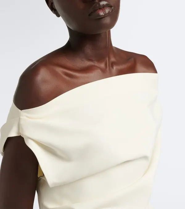 RÓHE Draped Asymmetrical Top - White