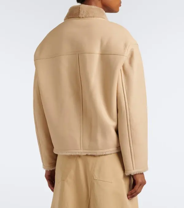 YVES SALOMON Shearling-trimmed Leather Jacket