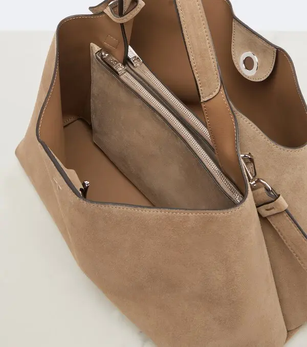 TOD'S Suede Top-handle Bag - Brown