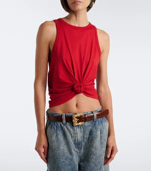Magda Butrym Cropped Cotton-blend Top