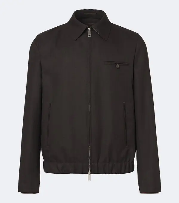 SLOWEAR Virgin Wool Blouson Jacket - Brown
