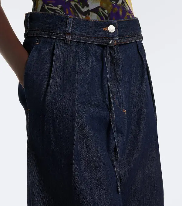 Dries Van Noten Belted Denim Shorts