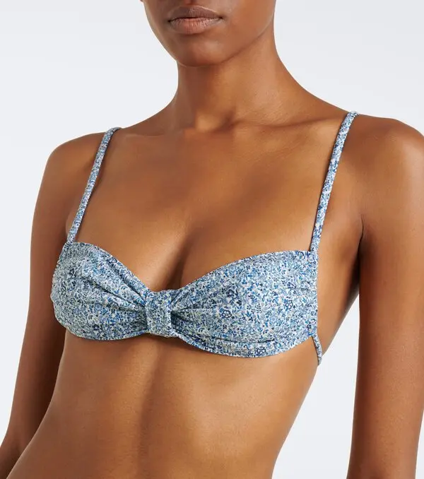 MONTCE Devin Floral Bikini Top - Blue