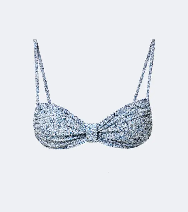 MONTCE Devin Floral Bikini Top - Blue