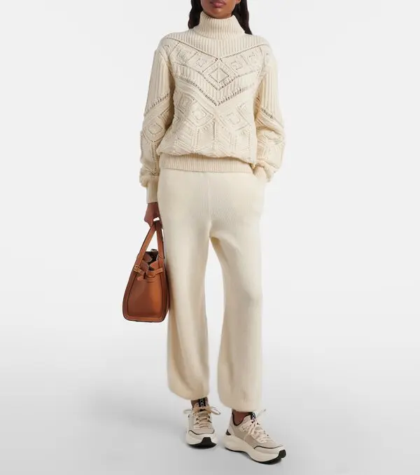 TOD'S Leather And Suede Trimmed Sneakers