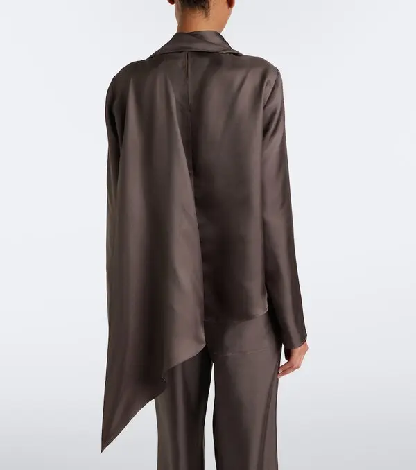 Loulou De Saison Gala Scarf-detail Silk Blouse