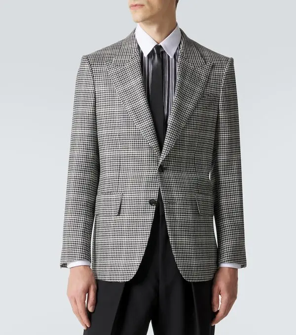 TOM FORD Checked Wool-blend Suit Jacket