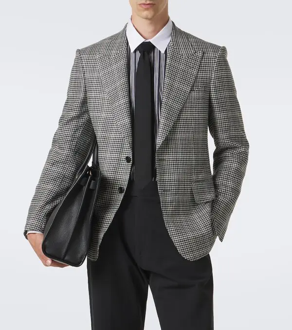 TOM FORD Checked Wool-blend Suit Jacket
