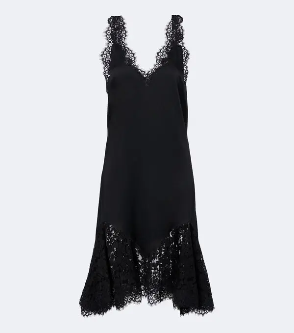 Stella McCartney Lace-trimmed Minidress - Black