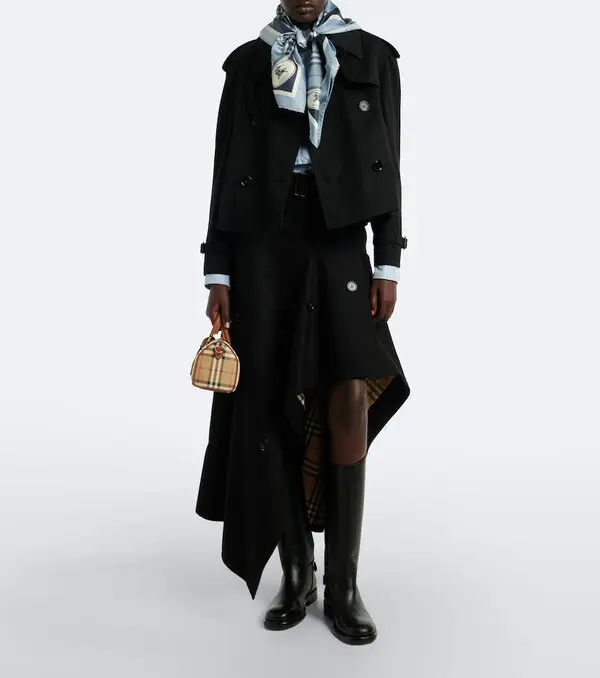 Burberry Asymmetric Cotton Maxi Skirt