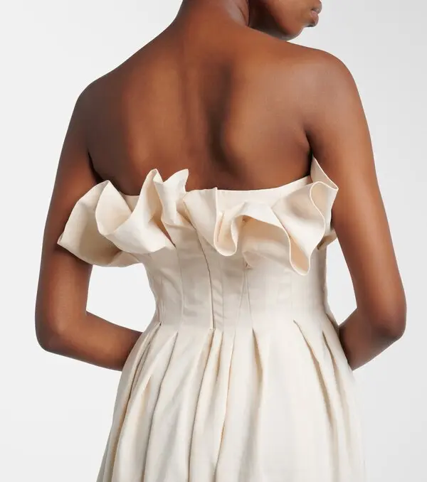 Khaite Claude Draped Bustier Dress