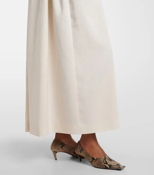 Khaite Claude Draped Bustier Dress - White
