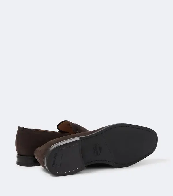 Church's Hertford Suede Penny Loafers Ebony - Brown