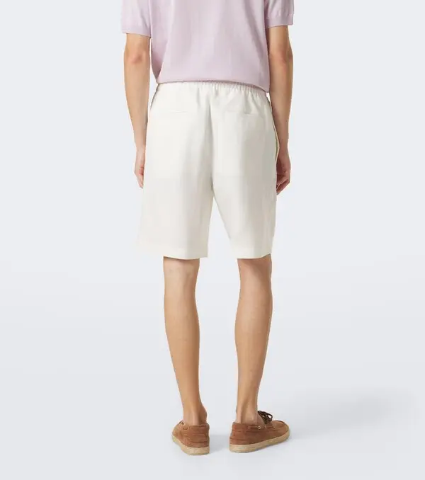 Canali Linen And Silk Blend Shorts