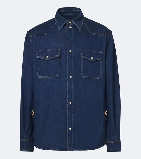 Valentino Garavani Vgold Denim Western Shirt