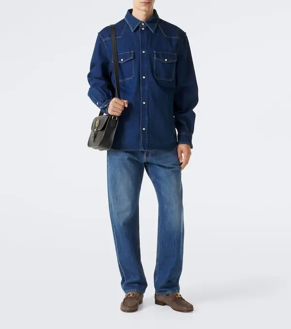 Valentino Garavani Vgold Denim Western Shirt