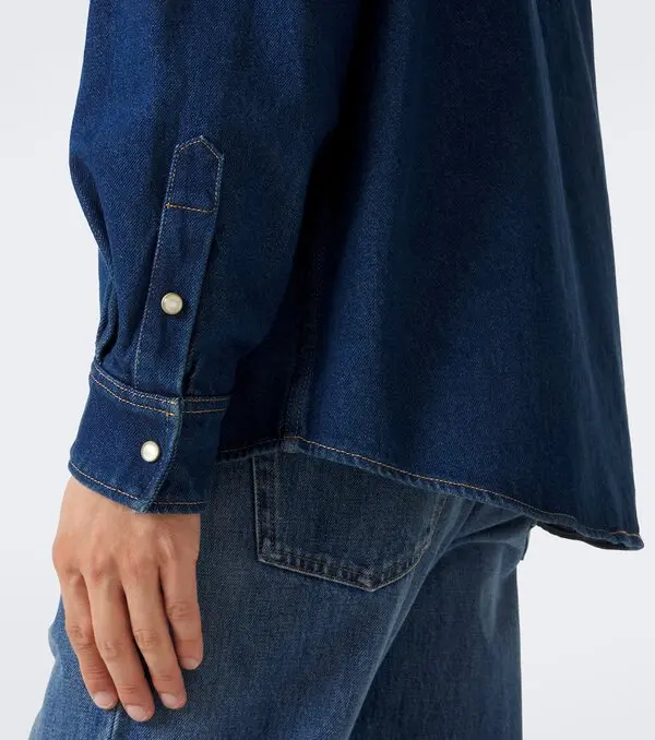 Valentino Garavani Vgold Denim Western Shirt