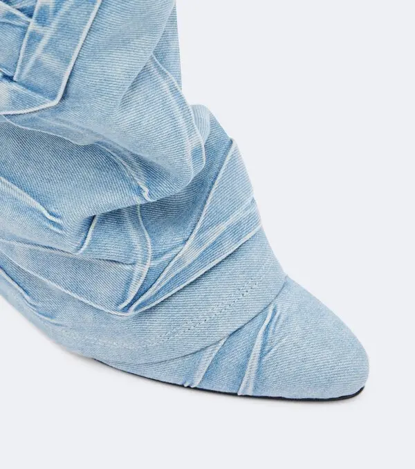 Attico Leon Knee-high Denim Boots
