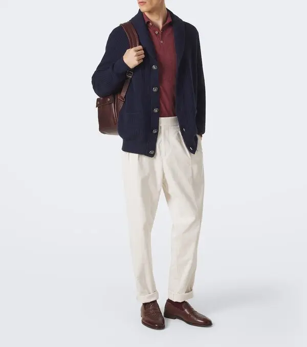 Brunello Cucinelli Shawl Collar Cardigan - Blue