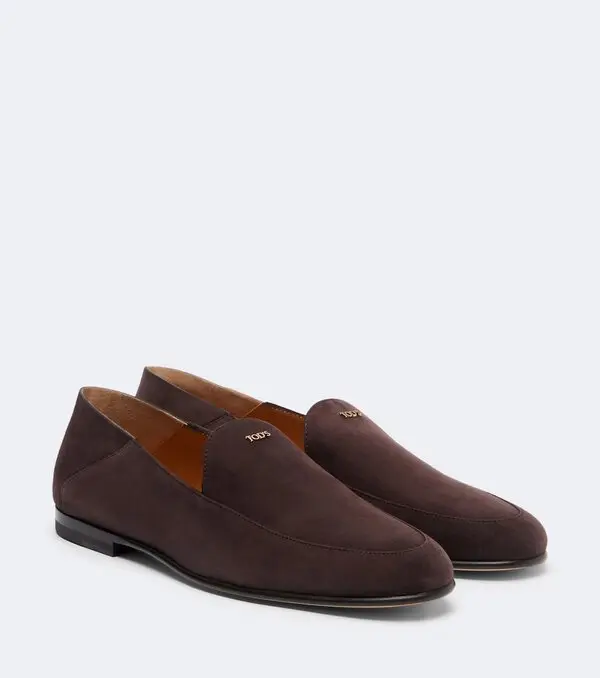 TOD'S Suede Almond Toe Loafers