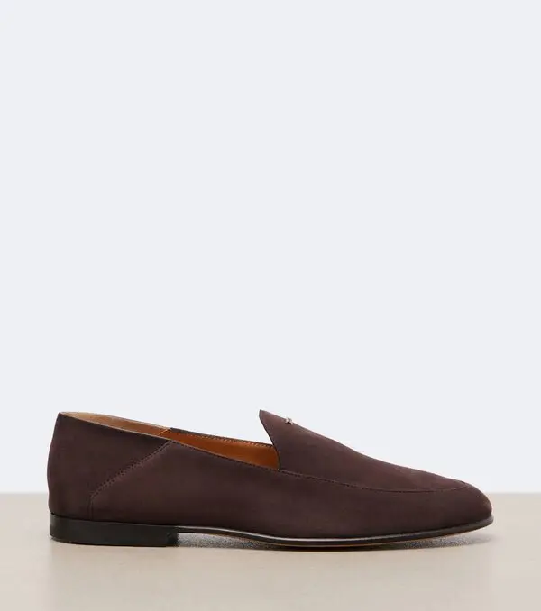 TOD'S Suede Almond Toe Loafers