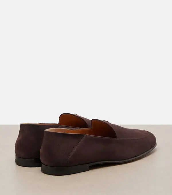 TOD'S Suede Almond Toe Loafers