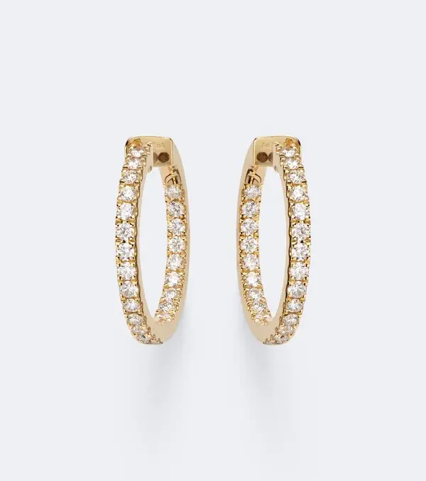 BUCHERER FINE JEWELLERY Classics 18kt Yellow Diamond Hoop Earrings - Gold