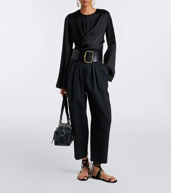 Isabel Marant Étoile Tilpa Mini Leather Shoulder Bag - Black