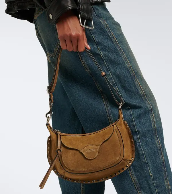 Isabel Marant Étoile Oskan Moon Suede Shoulder Bag - Brown