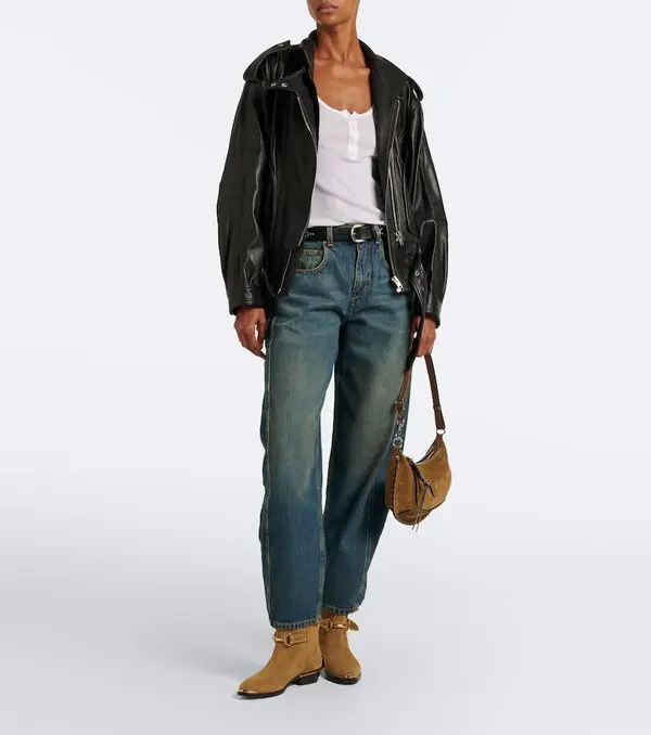Isabel Marant Étoile Oskan Moon Suede Shoulder Bag - Brown