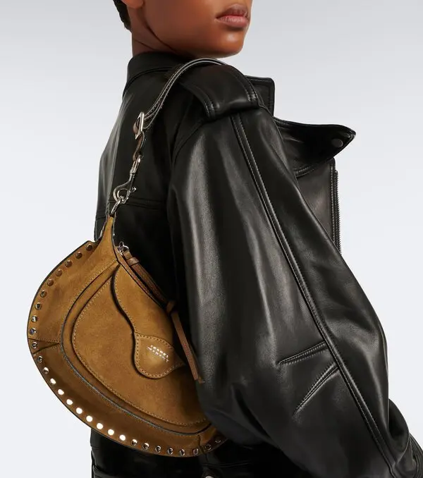 Isabel Marant Étoile Oskan Moon Suede Shoulder Bag - Brown