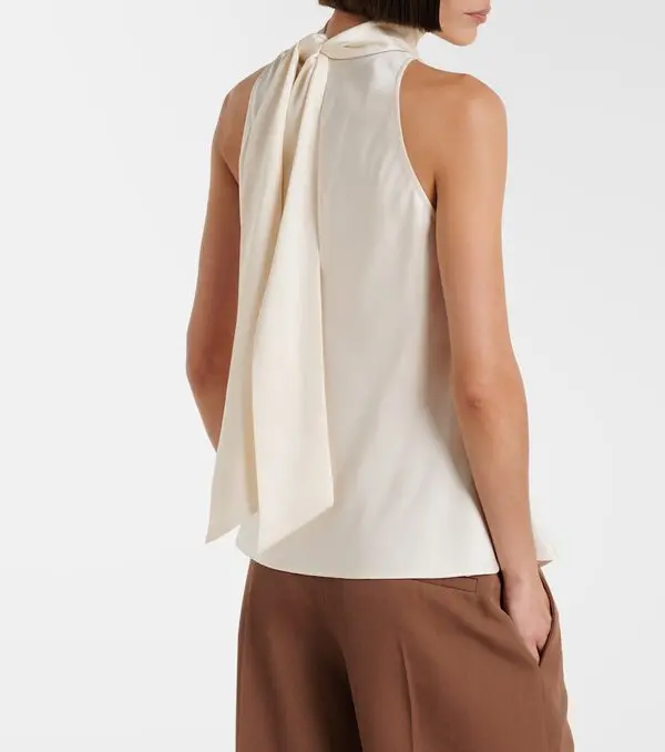 Brunello Cucinelli Asymmetrical Silk Top