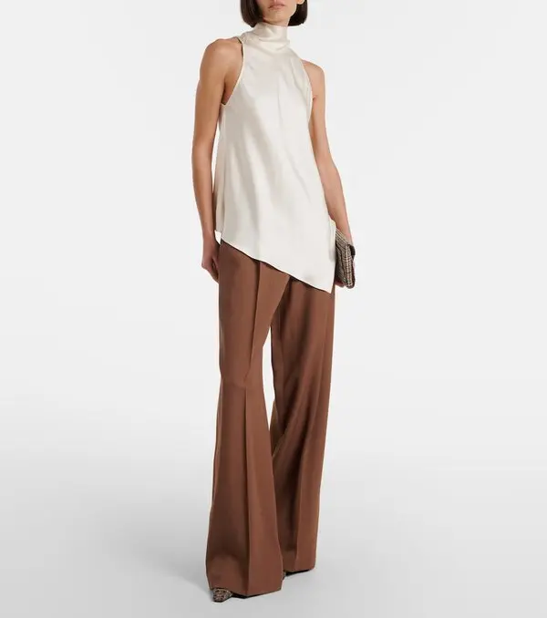 Brunello Cucinelli Asymmetrical Silk Top