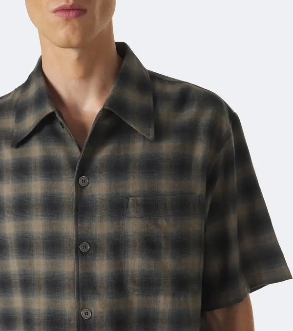 Our Legacy Every Checked Cotton And Wool Shirt