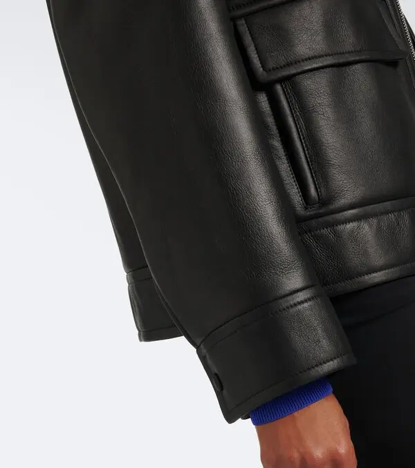 YVES SALOMON Shearling-lined Leather Jacket