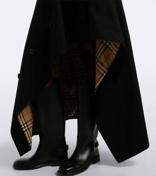 Burberry Asymmetric Cotton Maxi Skirt