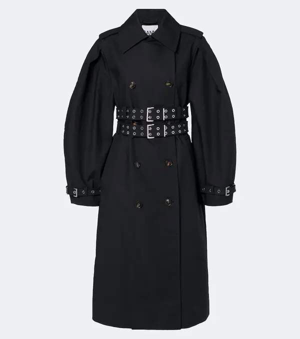 GANNI Cotton Trench Coat